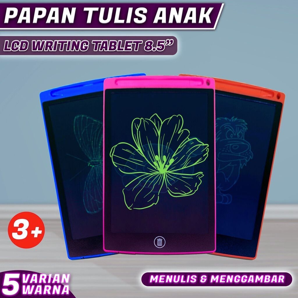 Jual LCD WRITING TABLET LED Drawing 8,5 Inch Papan Tulis Mainan Anak ...
