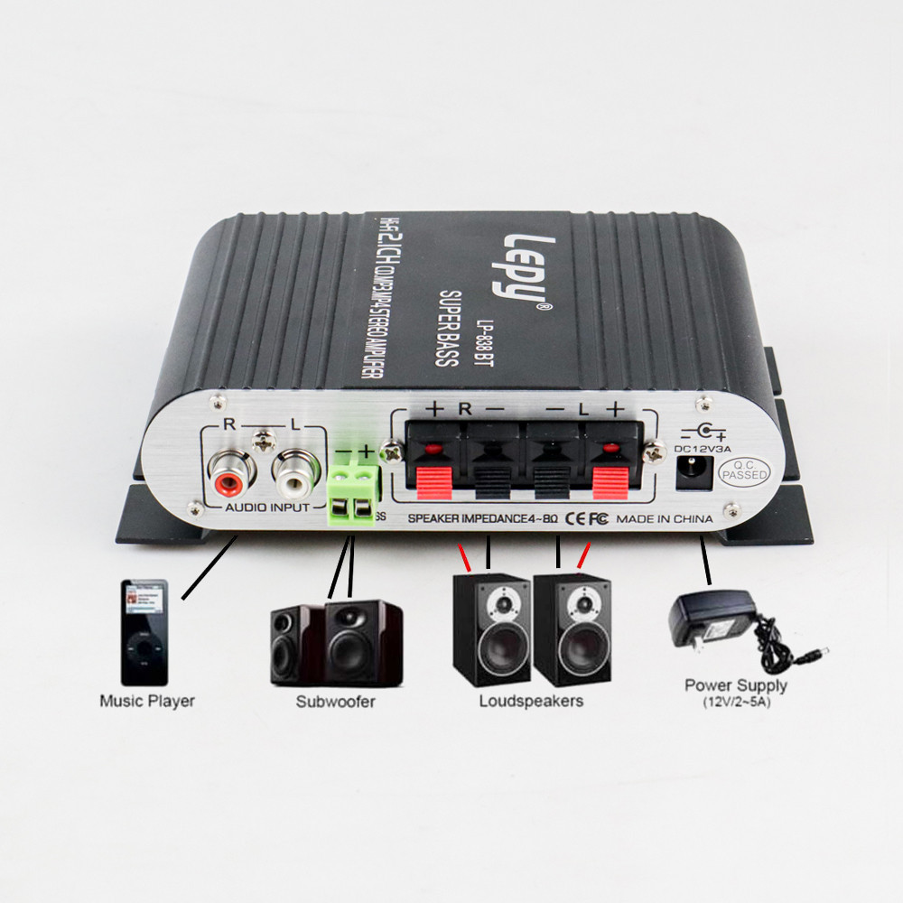 Jual Smart Lepy Audio Amplifier Bluetooth Hifi Stereo Treble Bass