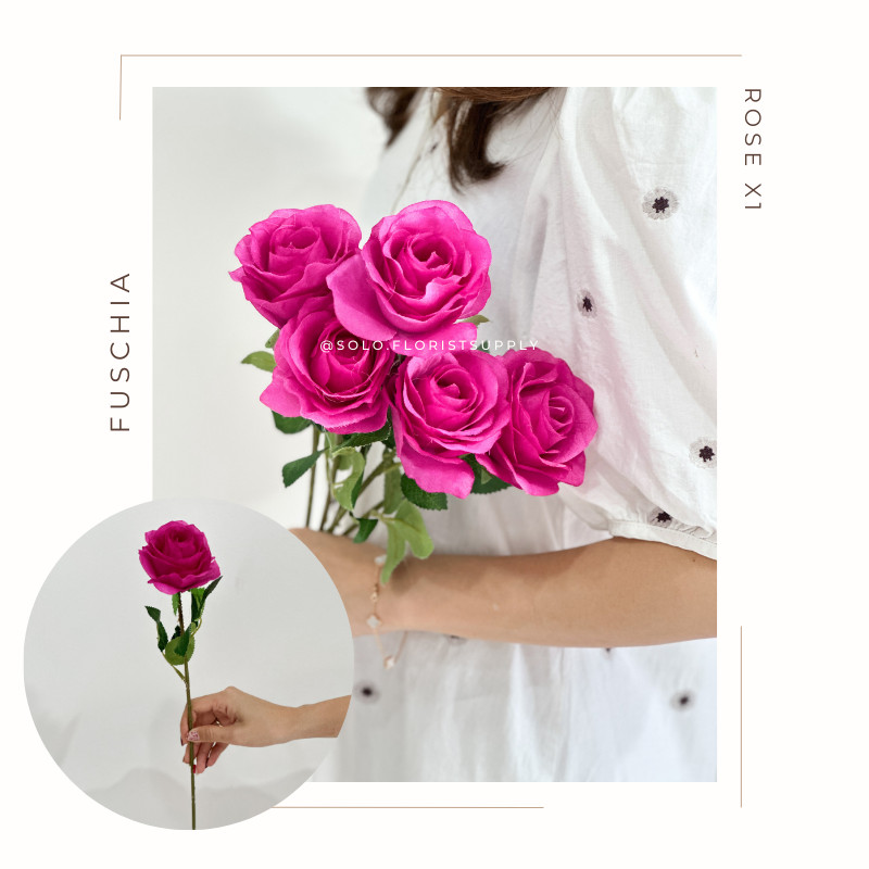 Jual ROSE X1 SINGLE ROSE SILK Bunga Mawar Rose Paris Kombinasi x11 ...