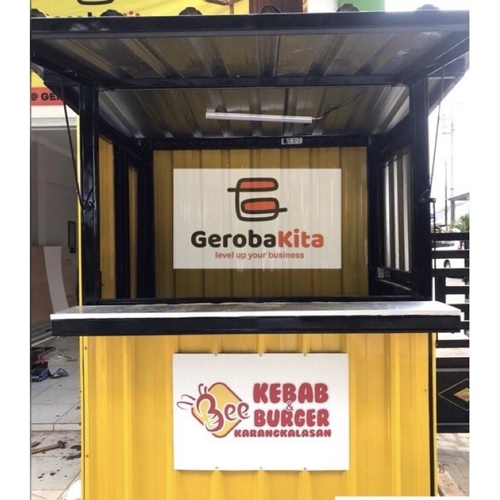 Jual Gerobak container / booth container kuliner ukuran 150x100x200 ...