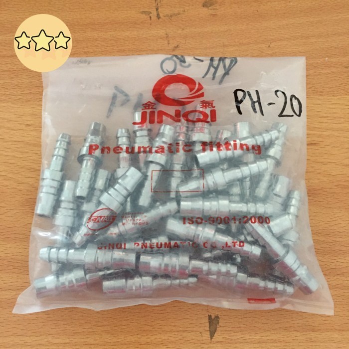 Jual QUICK COUPLER PH20 8MM sambungan selang kompresor recoil kopler PH ...