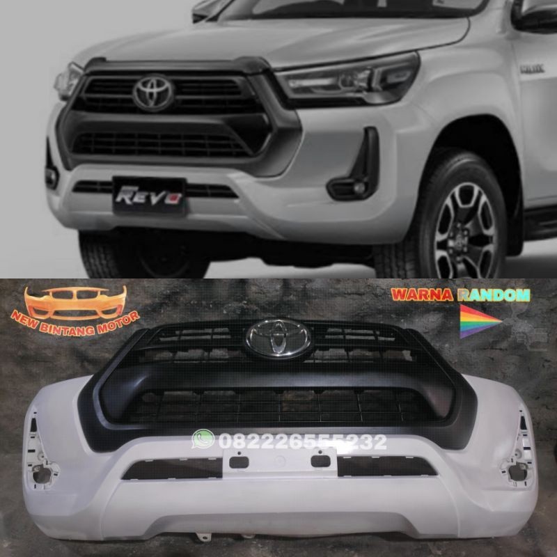 Jual Bumper dan grill hilux revo rocco facelift 2018-2021 original ...