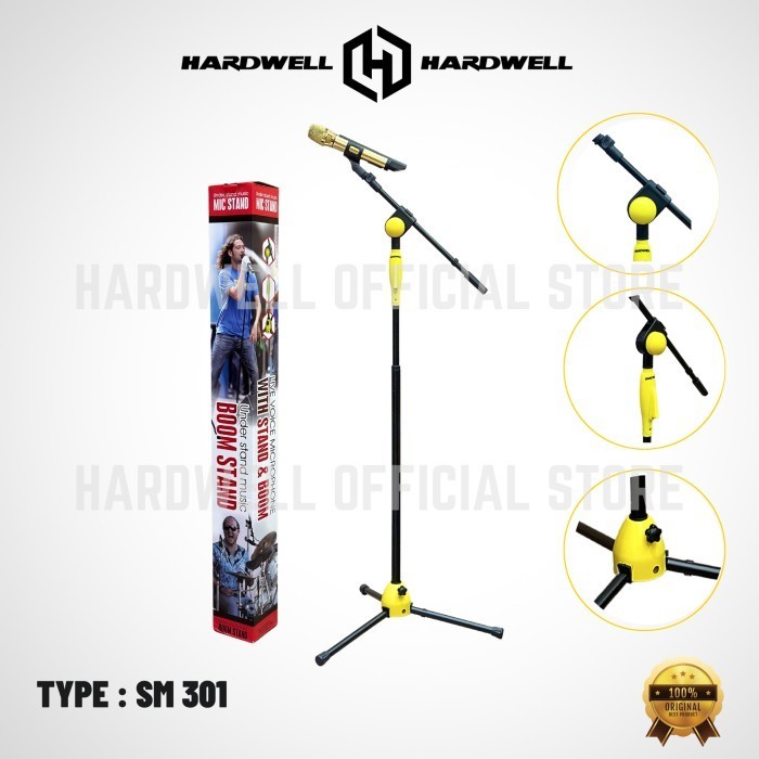 Jual Grosir StandMic / Stand Microphone Lantai Hardwell SM 301 / SM301 ...