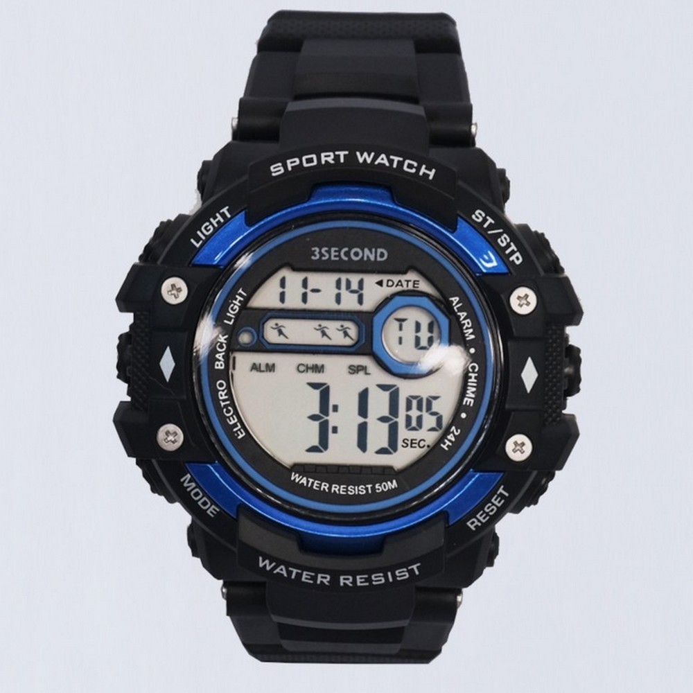 Jual 3Second Jam Tangan Pria Sport Watch Digital Chronograph Hitam ...