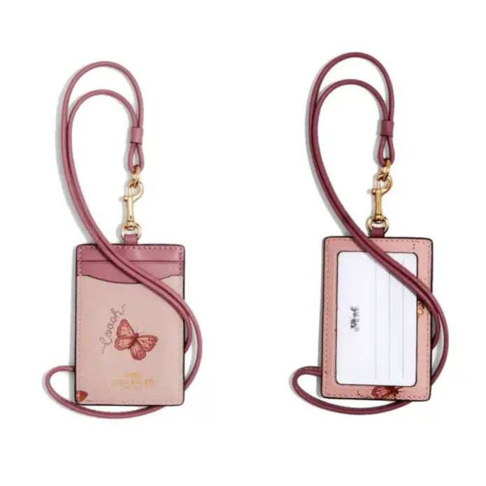 Jual COACH ID Lanyard Name Tag Pink ButterflyNew style Name Tags Staff ...