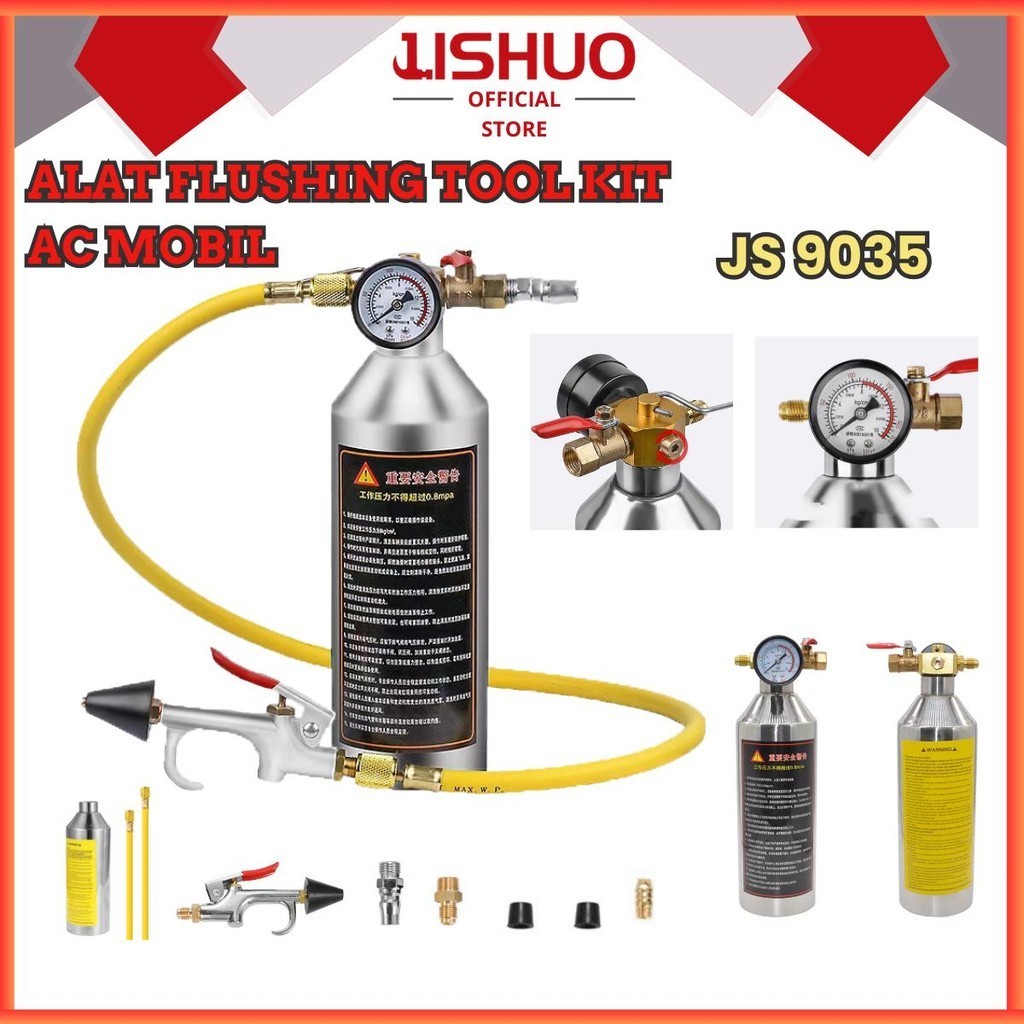 Jual JISHUO A/C system flush set / alat flushing tool kit ac mobil JS ...
