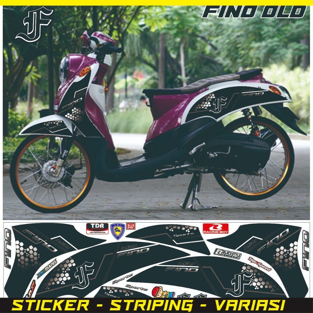 Jual COD / VARIASI STRIPING VARIASI MOTOR MIO FINO OLD CARBU STIKER ...