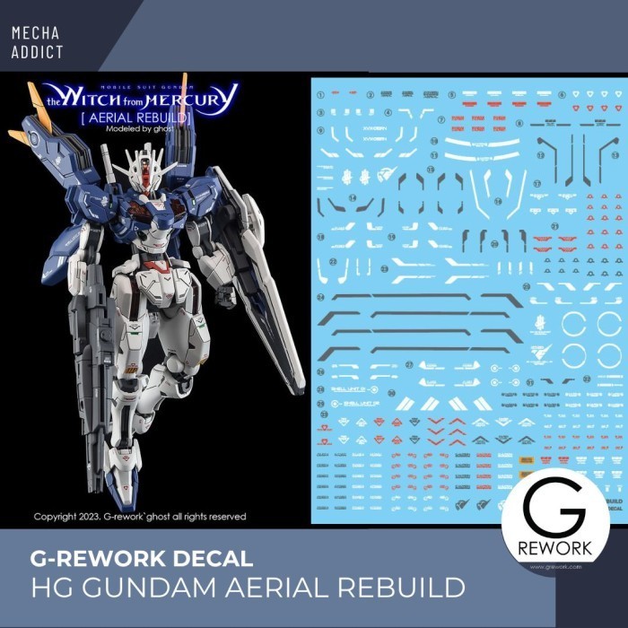 Jual Water Slide Decal HG Gundam Aerial Rebuild by G-Rework | Shopee ...