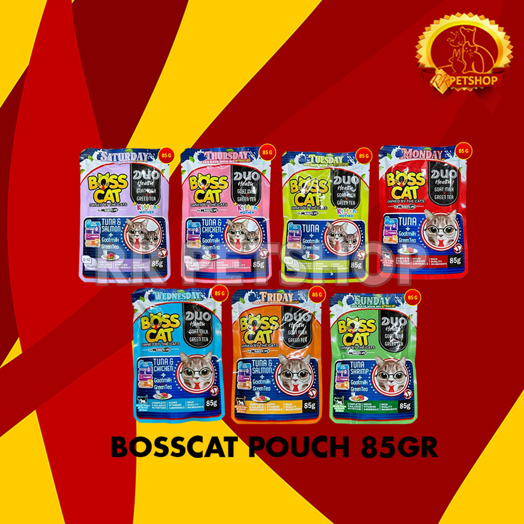 Jual Makanan Kucing Basah Boss Cat Wet Food Pouch Sachet 85 Gram ...