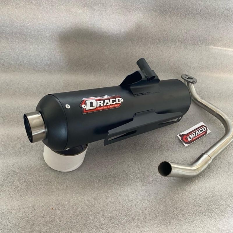 Jual Knalpot standar racing original DRACO copy cms Beat Vario Scoopy Genio NMAX aerox Mio xride ...