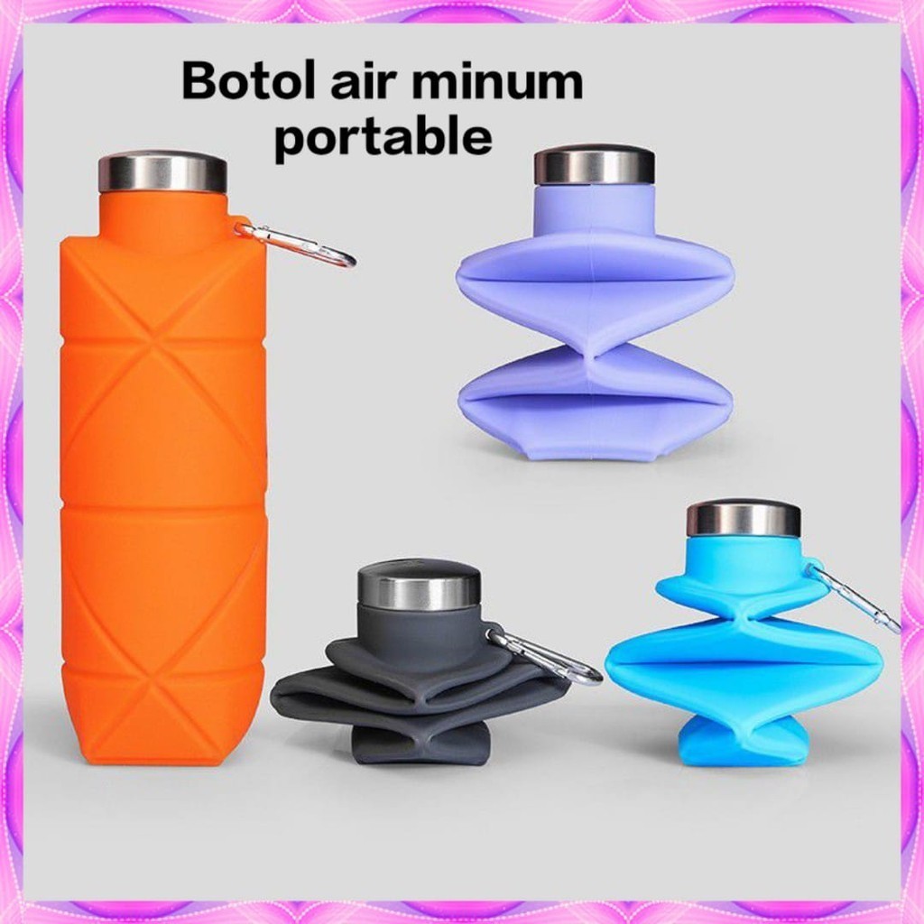 Jual Botol Air Minum Lipat 700ml Silikon Food Grade Tempat Minuman ...