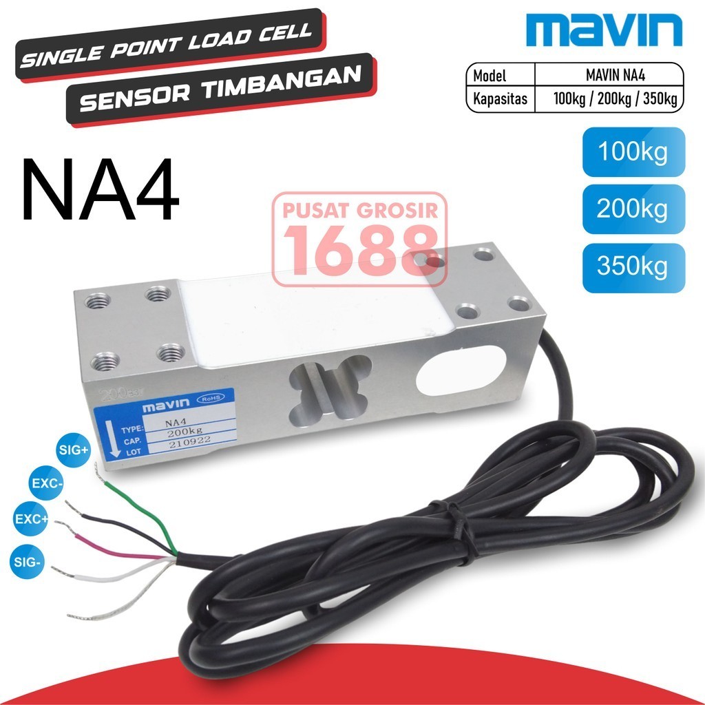 Jual Load Cell Loadcell NA4 100kg 200kg 350kg Sensor Berat Timbangan ...