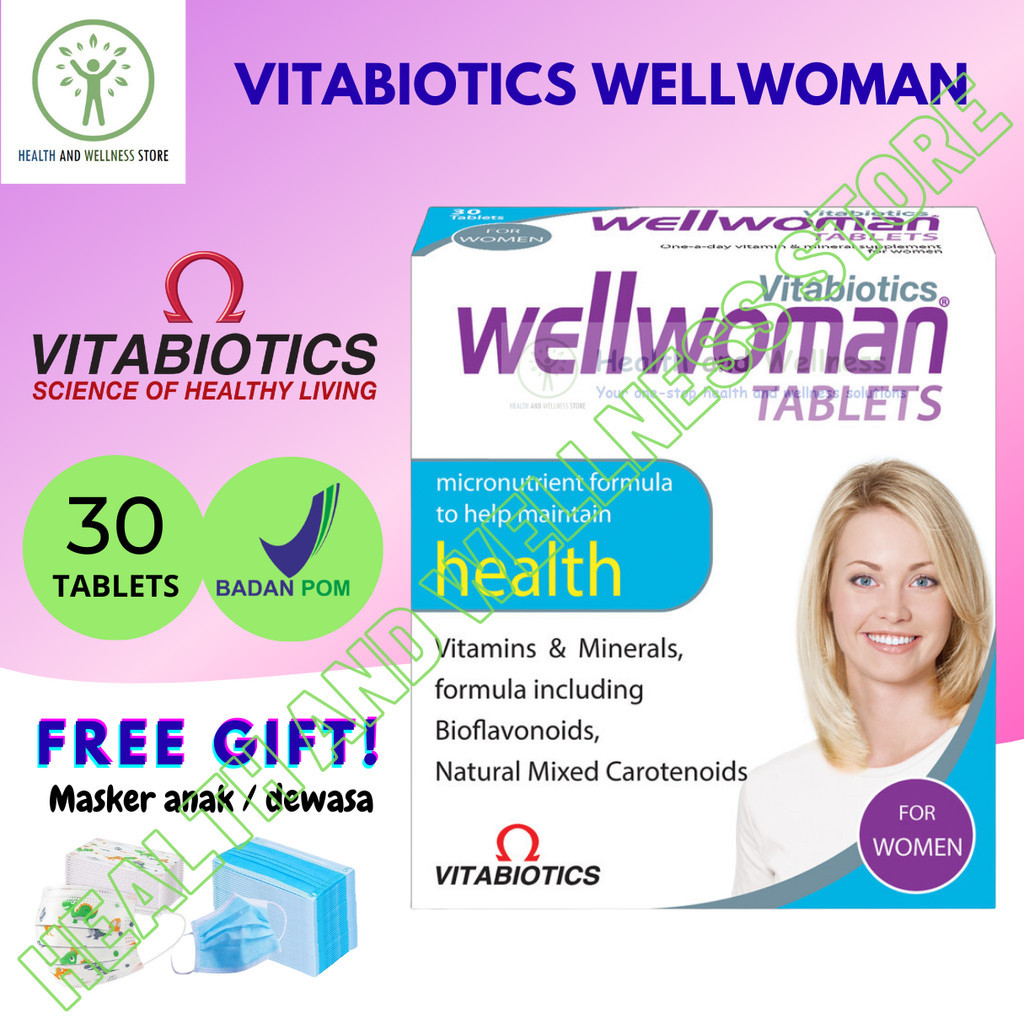 Jual Vitabiotics Wellwoman 30 Tablets Multivitamin | Shopee Indonesia