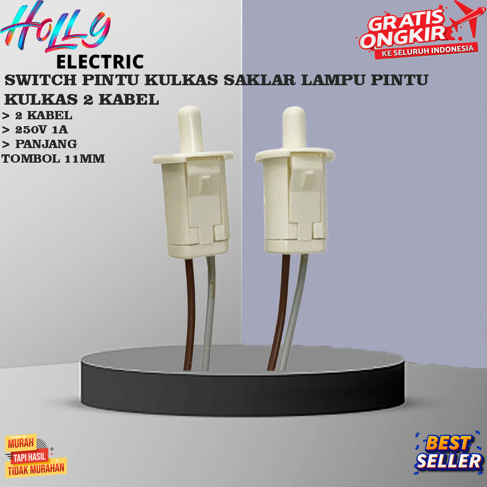 Jual SWITCH PINTU KULKAS SAKLAR LAMPU PINTU KULKAS 2 KABEL HOLLY ...