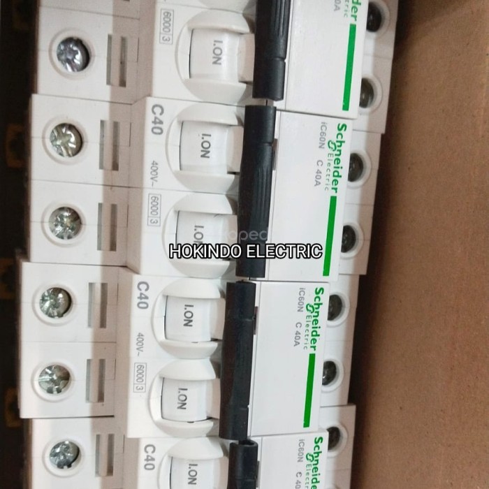 Jual MCB SCHNEIDER iC60N 2P 40A 6KA SCHNEIDER A9F74240 SNI SCHNEIDER ...