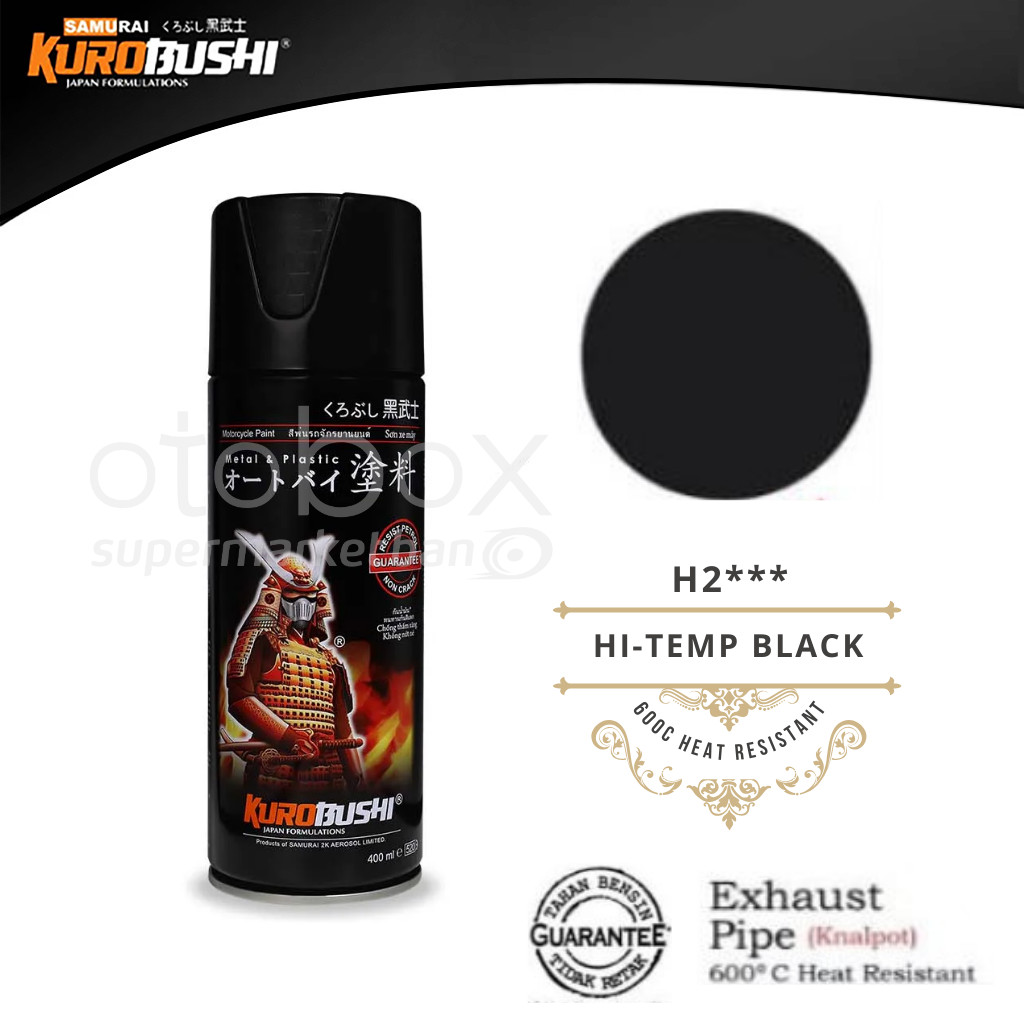 Jual Samurai Paint H2*** HI-TEMP BLACK Pilok Pilox Cat Semprot Aerosol Kualitas Kompresor ...