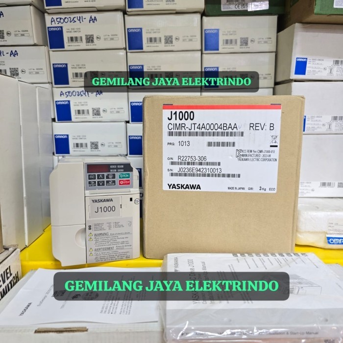 Jual INVERTER YASKAWA J1000 1.5KW / 0.75KW 3PHASE 380V - 480VAC YASKAWA CIMR-JT4A0004BAA ...