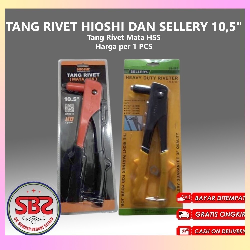 Jual HIOSHI / SELLERY/ ATS Tang Rivet/ Hand Rivet / Hand Riveter 10 ...