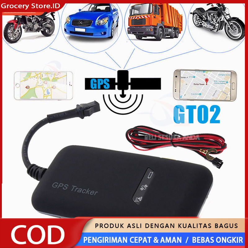 Jual GT02A Pelacak Motor/Mobil GPS Tracker APP GPS Tracker GSM GPRS ...