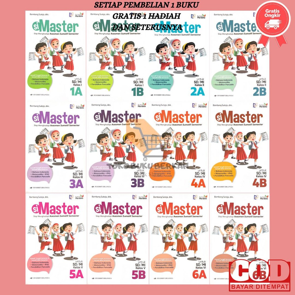 Jual Si Master Kelas 2A 2B SD/MI Kurikulum Merdeka Penerbit Erlangga ...