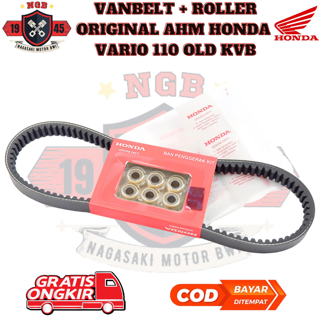 Jual Vanbelt + Roller KVB Original AHM Honda Vario 110 CW / V-Belt ORI ...