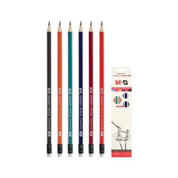 Jual Pencil M&G Hb 12/Pack W/Eraser / M&G Pensil HB isi 12 Pcs / Pensil Kayu HB M&G Awp30971 ...