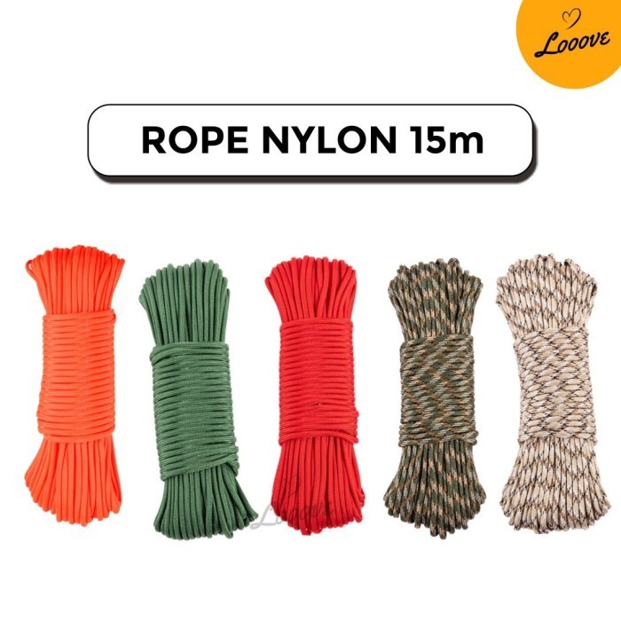 Jual Tali Paracord Camping 9 Core 4mm – Tali Outdoor Serbaguna 15M Kuat ...