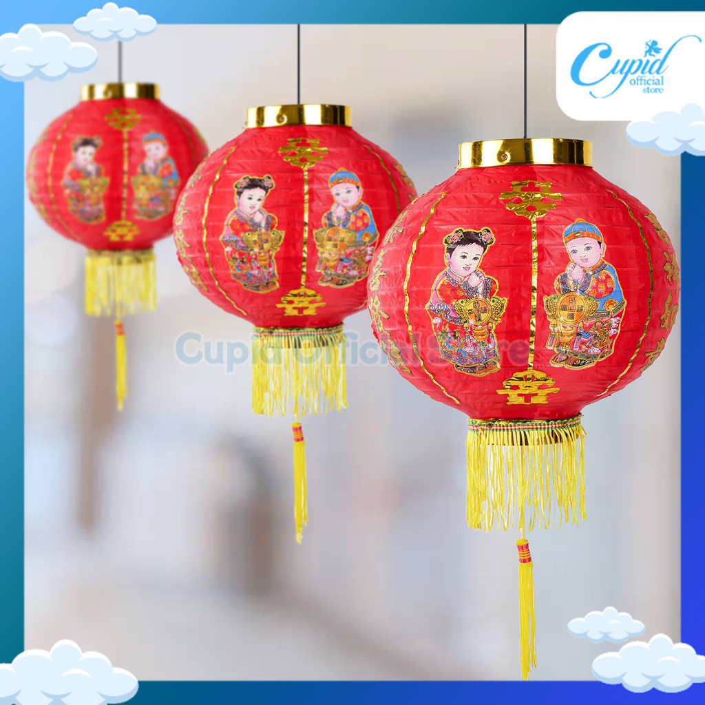 Jual 2PCS LAMPION KAIN IMLEK GONG XI HANGING LENTERA LANTERN IMLEK ...
