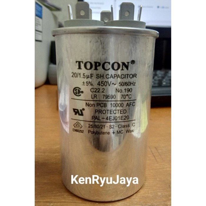 Jual Kapasitor (Capacitor) AC 20+1,5uf 450 VAC TOPCON | Shopee Indonesia