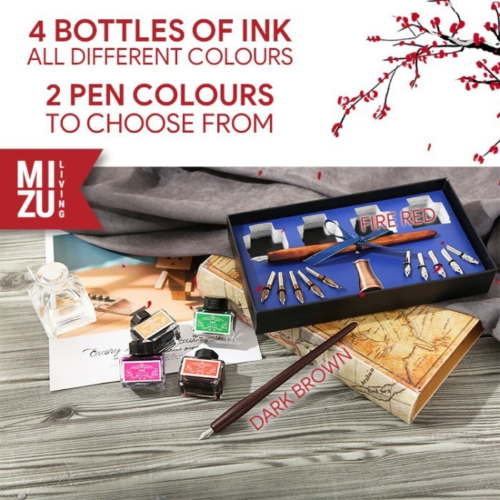 Jual PROMO!! -MIZU BLACKLETTER Calligraphy Set Kaligrafi 1 Pen 11 Steel ...