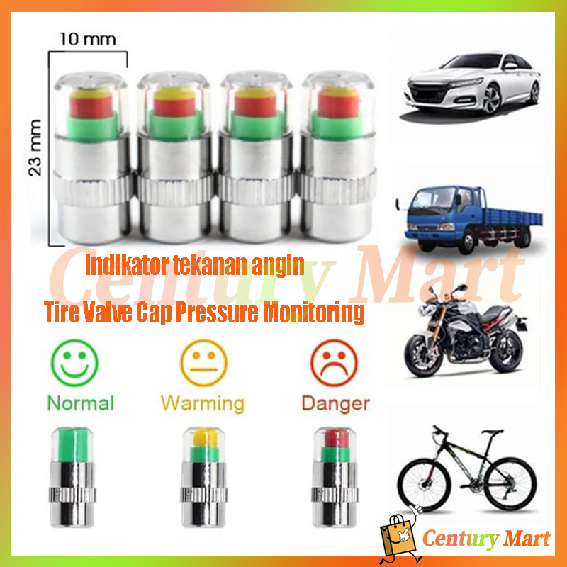 Jual 4 PCS Tutup Pentil Ban Mobil /Motor Indikator Tekanan/Indicator ...