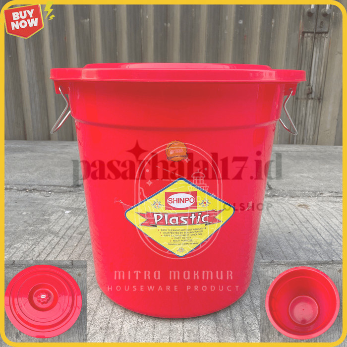 Jual Ember Plastik Tutup 30 40 50 60 80 120 liter SHINPO - SIP 40L | Shopee Indonesia