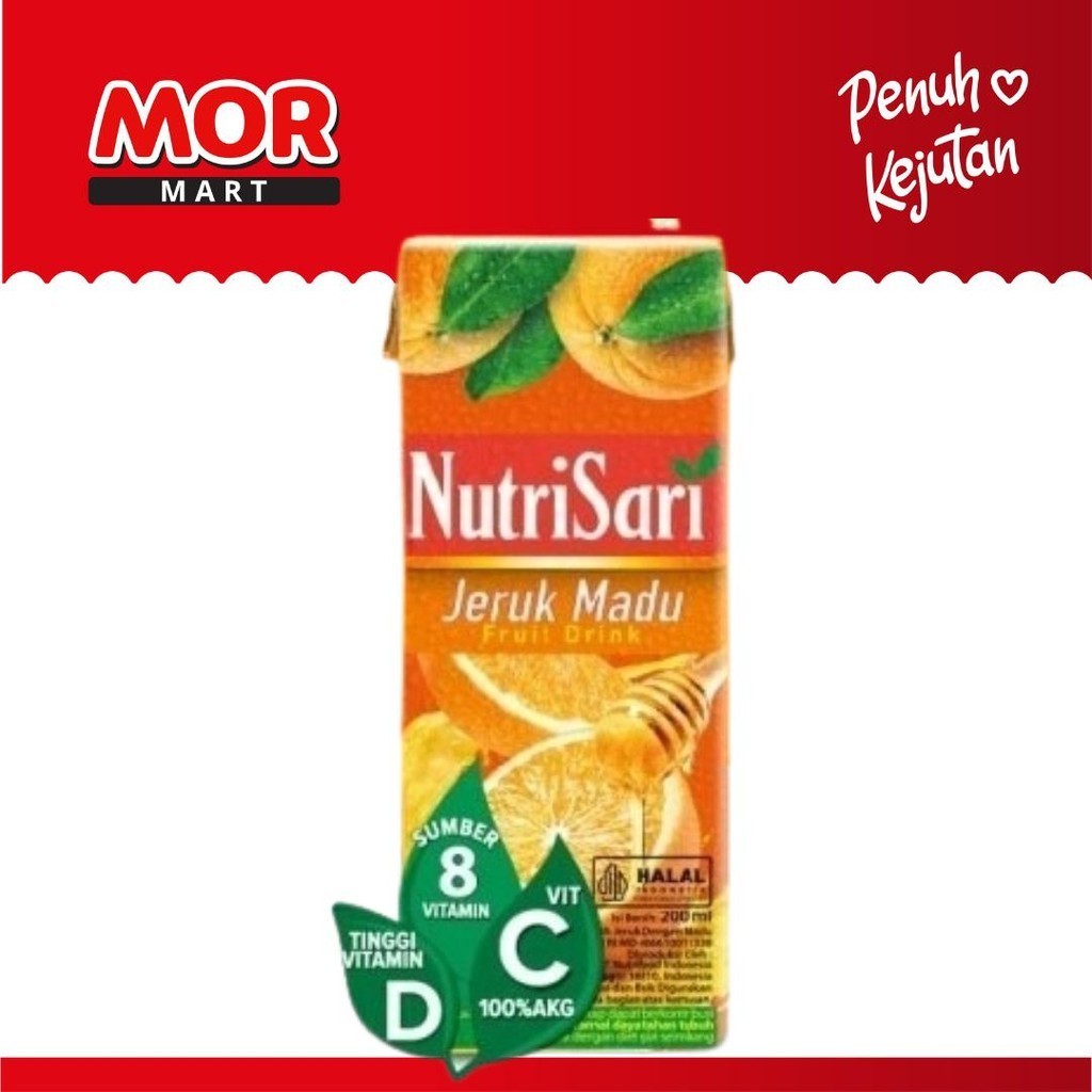 Jual NUTRISARI Rasa Jeruk Madu Minuman Kemasan Siap Minum 200ml ...