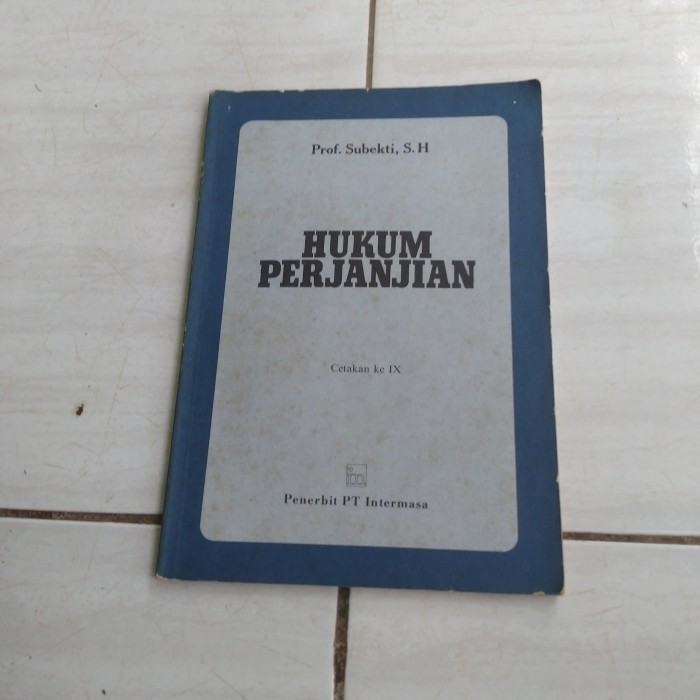 Jual HUKUM PERJANJIAN-PROF SUBEKTI SH-D3 | Shopee Indonesia