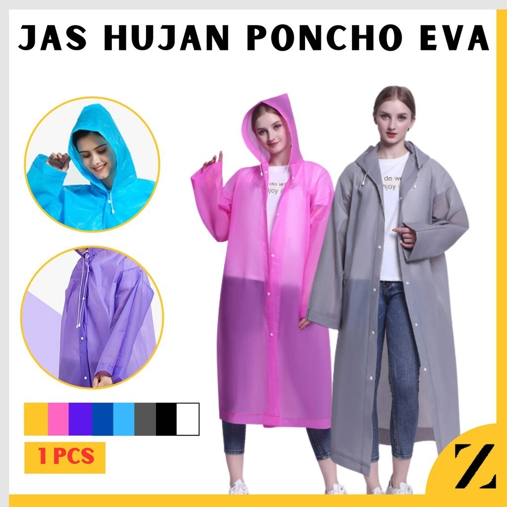 Jual Jas Hujan Ponco Poncho Terusan Kalong Mantel Kancing Eva Peva Vinyl Motor Sepeda Jalan ...
