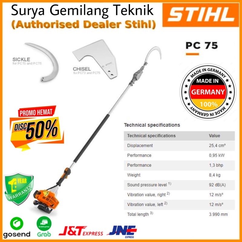 Jual Mesin Potong Sawit Palm Cutter PC 75 Chisel Dodos STIHL PC75 Alat ...