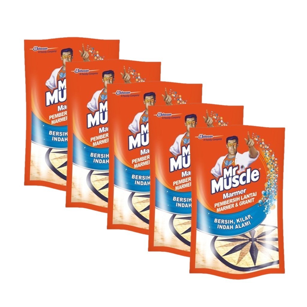 Jual Mr. Muscle Marmer Pembersih Lantai Marmer & Granit Pouch 720 ml x5 ...