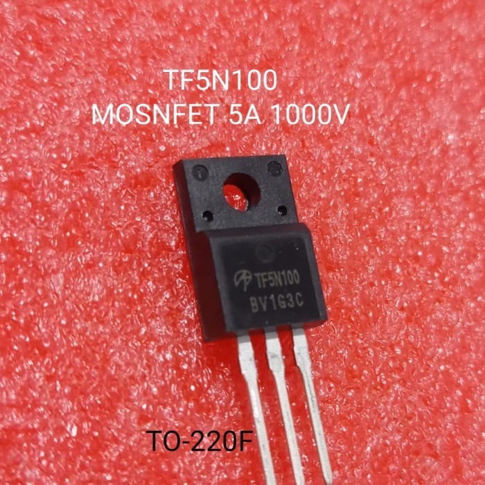 Jual TF5N100 transistor MOS N FET 5A 1000v to-220 Spare Parts Electro ...