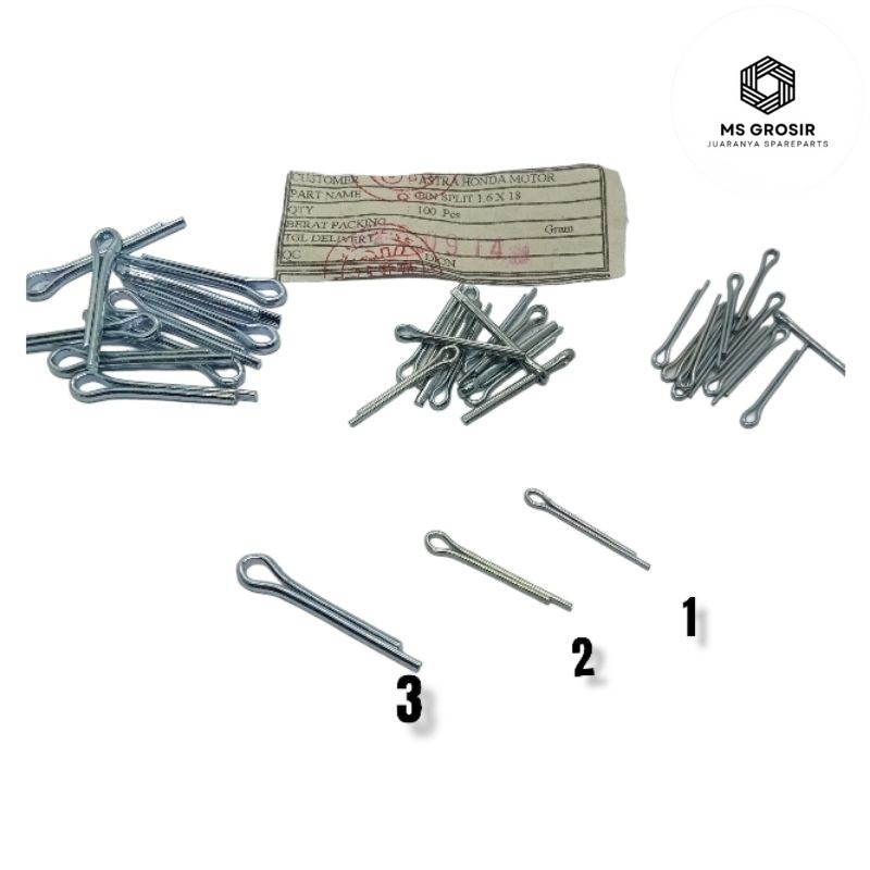 Jual 10pcs PEN BESI PENAHAN BAUT MUR SPLIT PEN STEP KLIP SPIT PEN SPILI ...