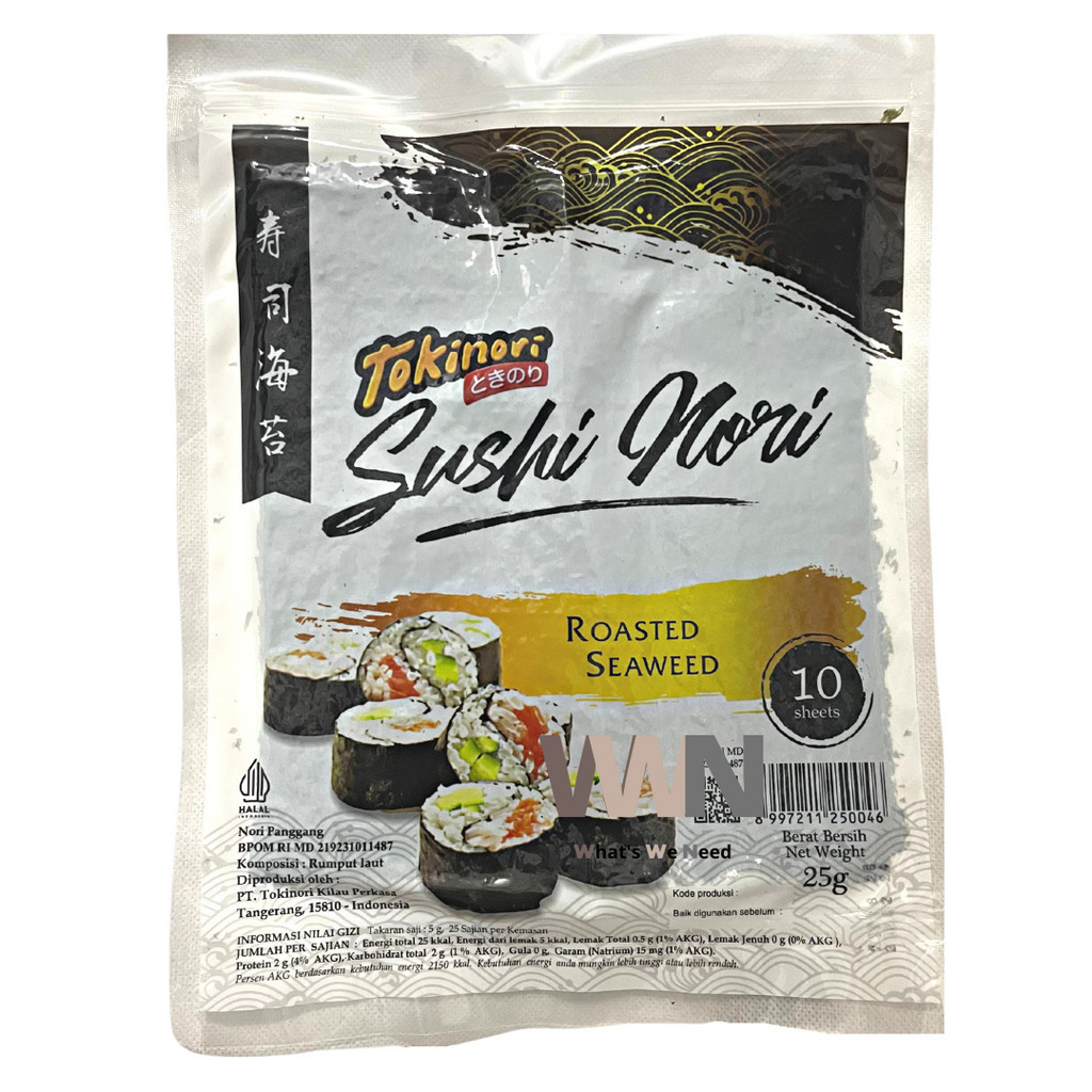 Jual Tokinori Sushi Nori Seaweed Rumput Laut 10 Sheets - Sushi Roasted ...
