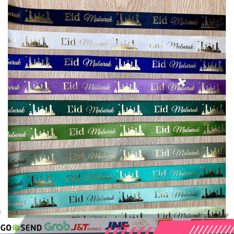 Jual 5 Meter Pita Idul Fitri 2,5 cm Pita Lebaran Premium Pita Box ...