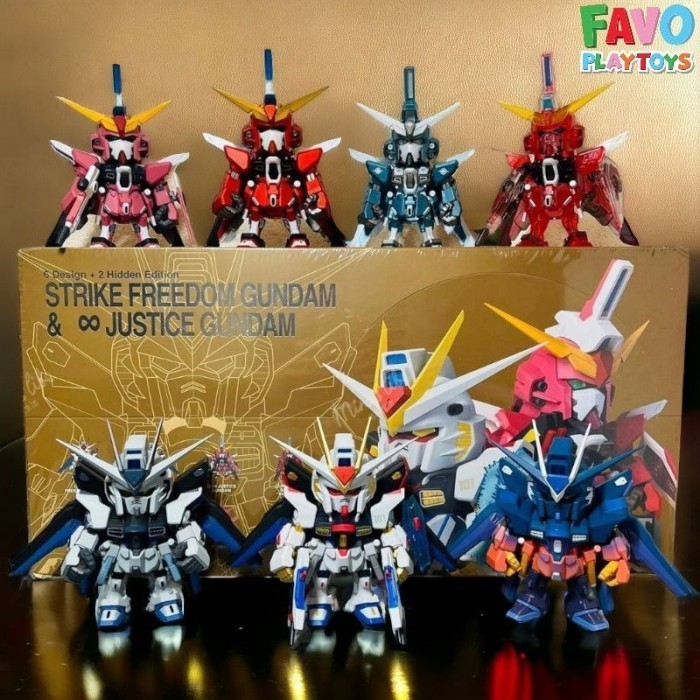 Jual BANDAI NAMCO QMSV Mini Strike Freedom Gundam & Infinity Justice ...