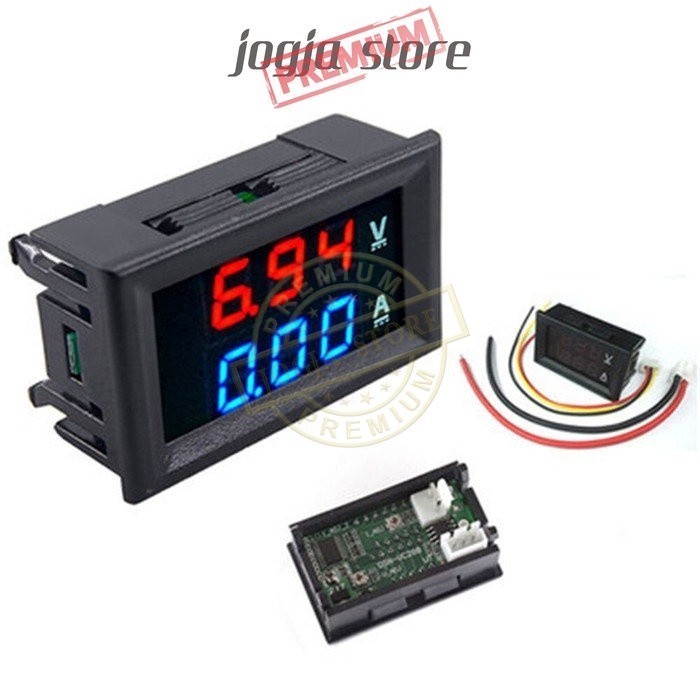 Jual Voltmeter & Ammeter Digital 10A 50A 100A 0-120V Alat Ukur Arus Tegangan Listrik Dual Volt ...