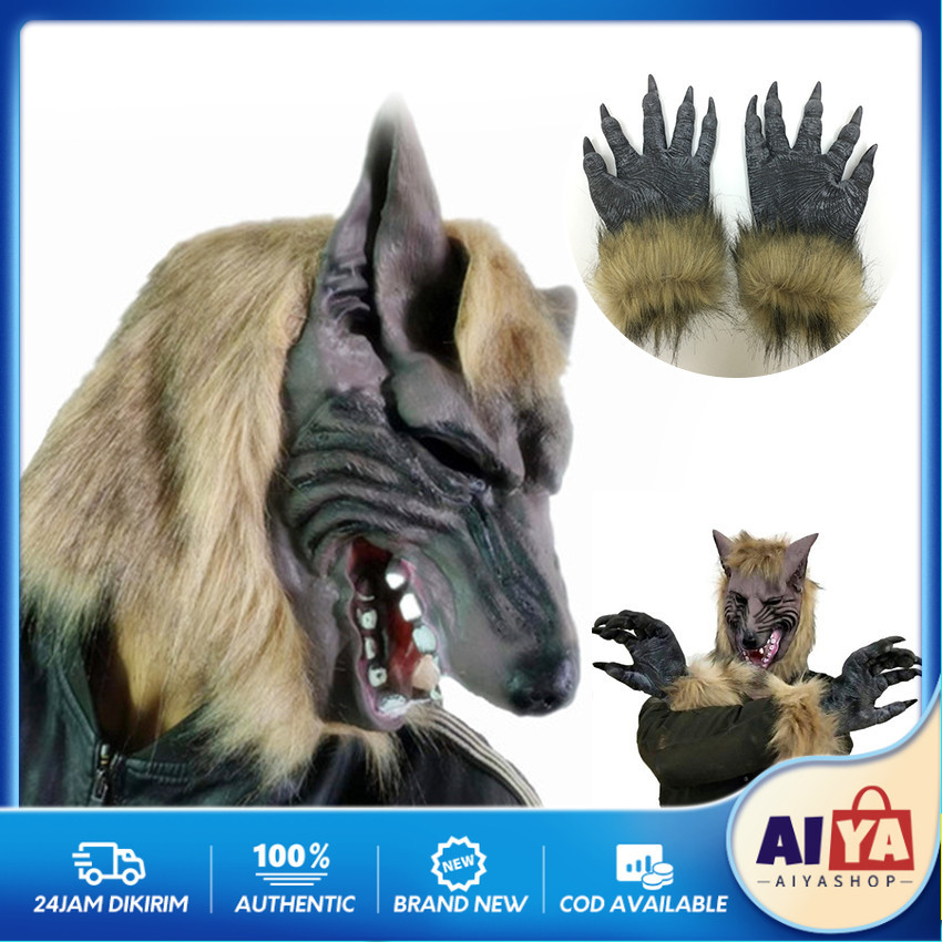 Jual Topeng Serigala Latex / Latex Mask Wolf / Topeng Halloween ...