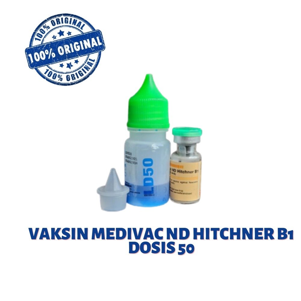 Jual VAKSIN AYAM MEDIVAC ND HITCHNER B1 50DS DOSIS 50 VAKSIN PERTAMA ...