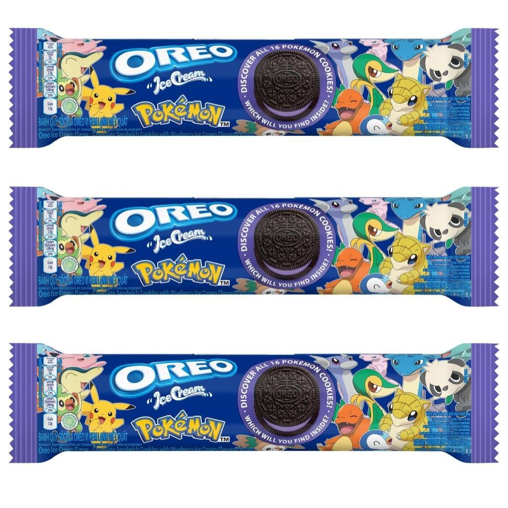Jual OREO BERRY ICE CREAM 119.6G x 3 - Pokemon Edition | Shopee Indonesia