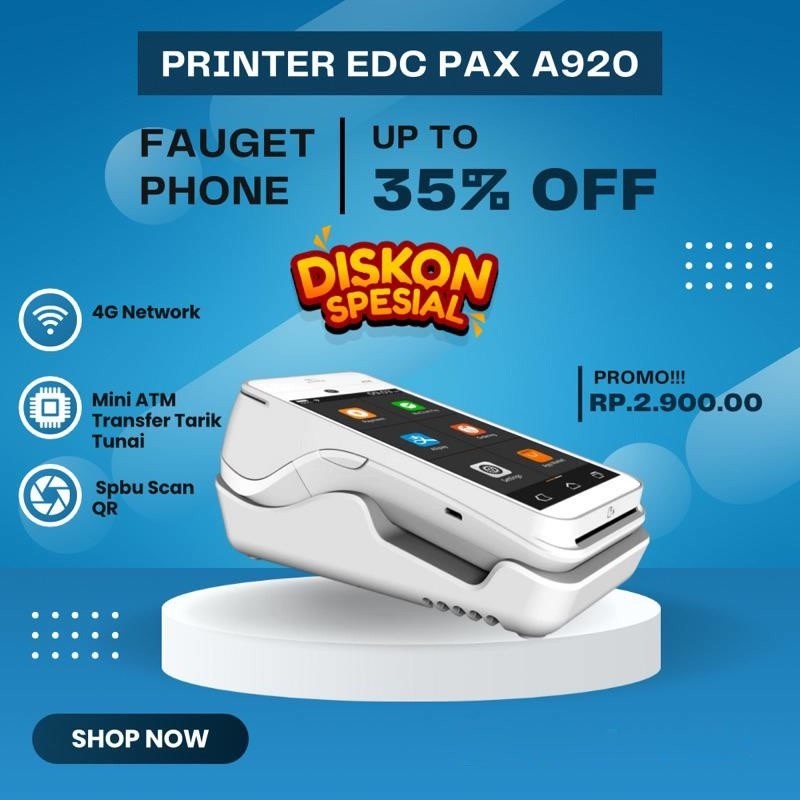 Jual EDC Printer Pax A920 SPBU - Mesin Printer Android - POS Kasir ...
