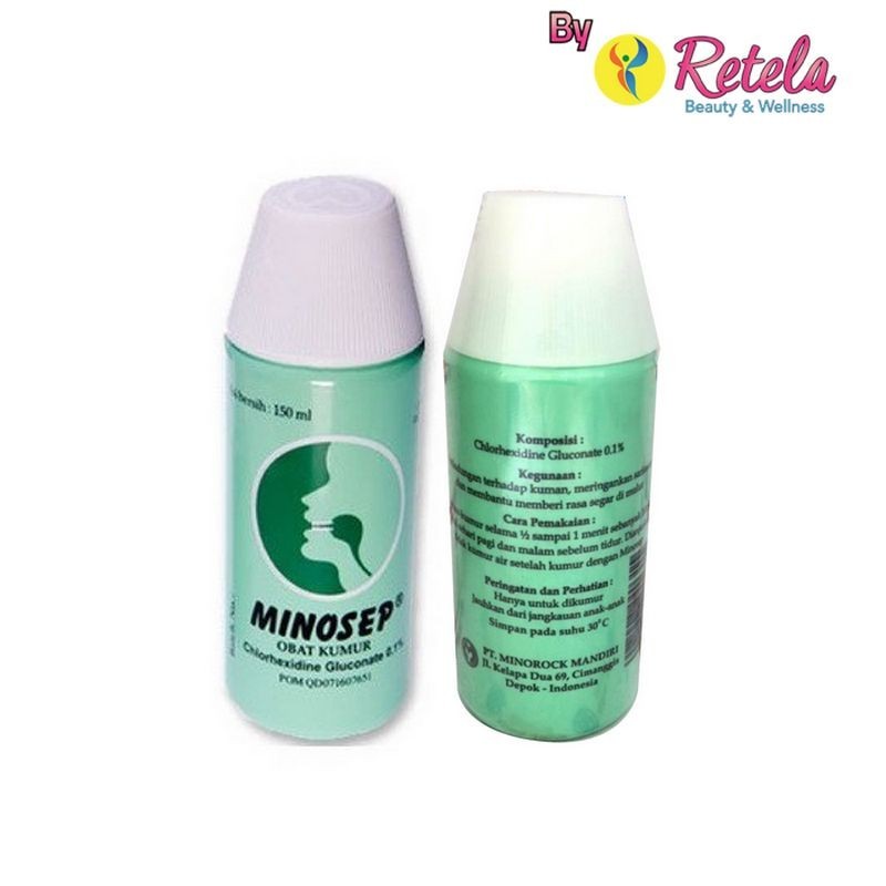 Jual MINOSEP OBAT KUMUR CHLORHEXIDINE GLUCONATE 0.1% 150ML | Shopee ...