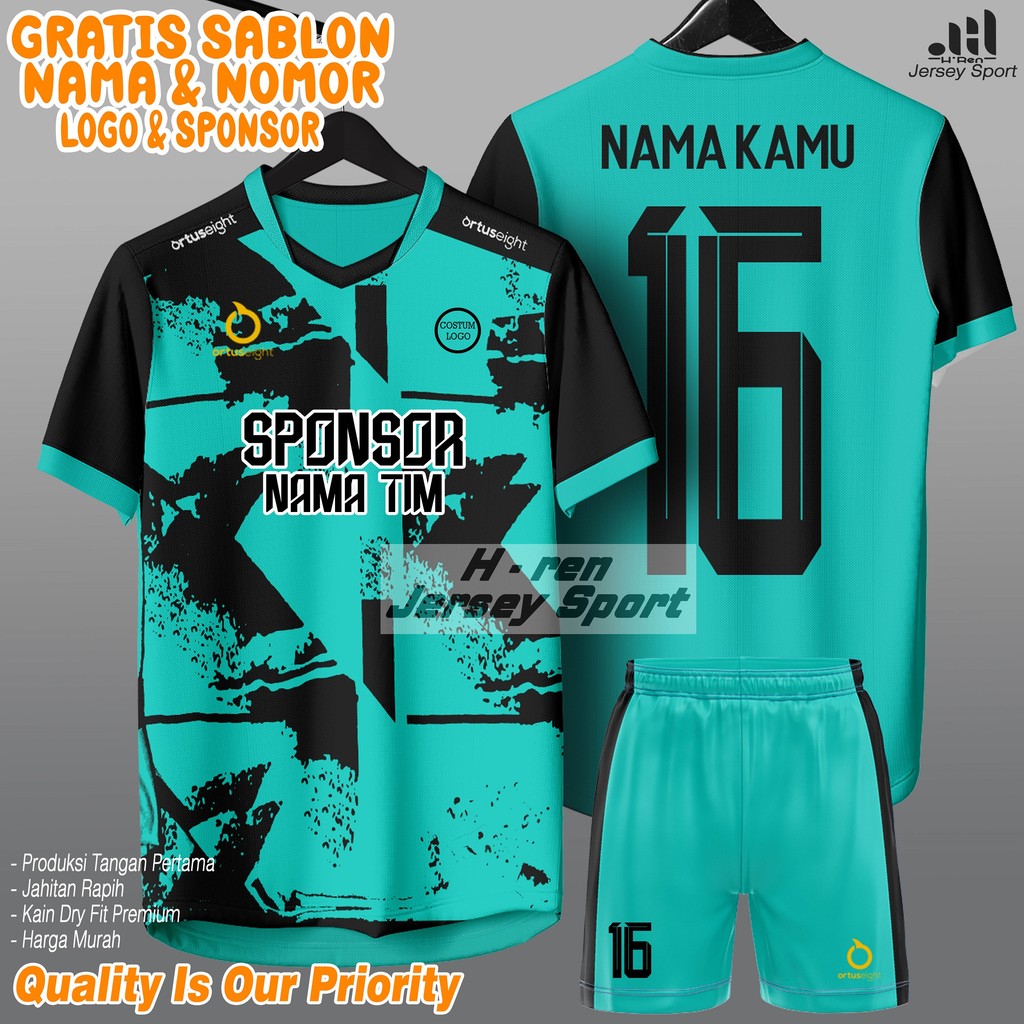Jual FREE COSTUM NAMA NOMOR LOGO NAMA CLUB JERSEY Bola futsal volly ...