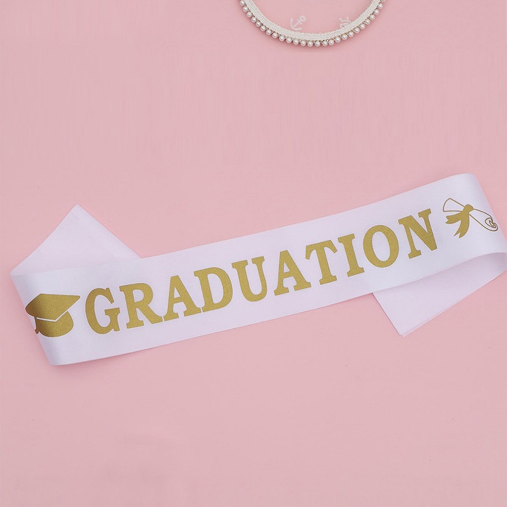Jual Graduation Sash Selempang Wisuda Kelulusan Congrats Motif Metallic ...